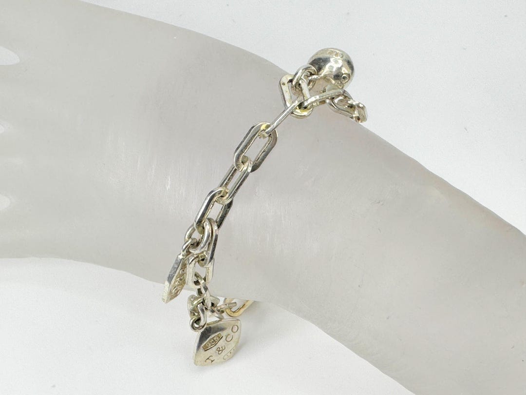 Tiffany & Co. Sterling Silver 1837 Elements Charm Bracelet 7.25 23.1g ...