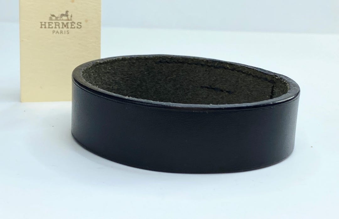 Hermès Pool Tour Bracelet in Black Leather 7 1/4 20.5mm GS176 - Etsy