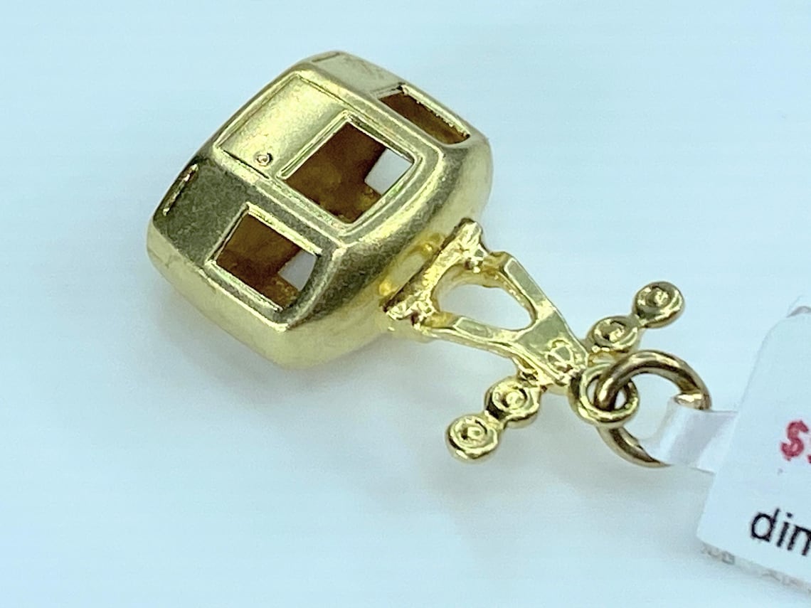 14K Gold Alpine Tram Charm Vintage Italian Swiss Alps Tram JR9078 - Etsy