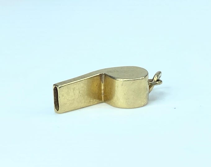 10K Yellow Gold 3D Whistle Charm JR9282 - Etsy
