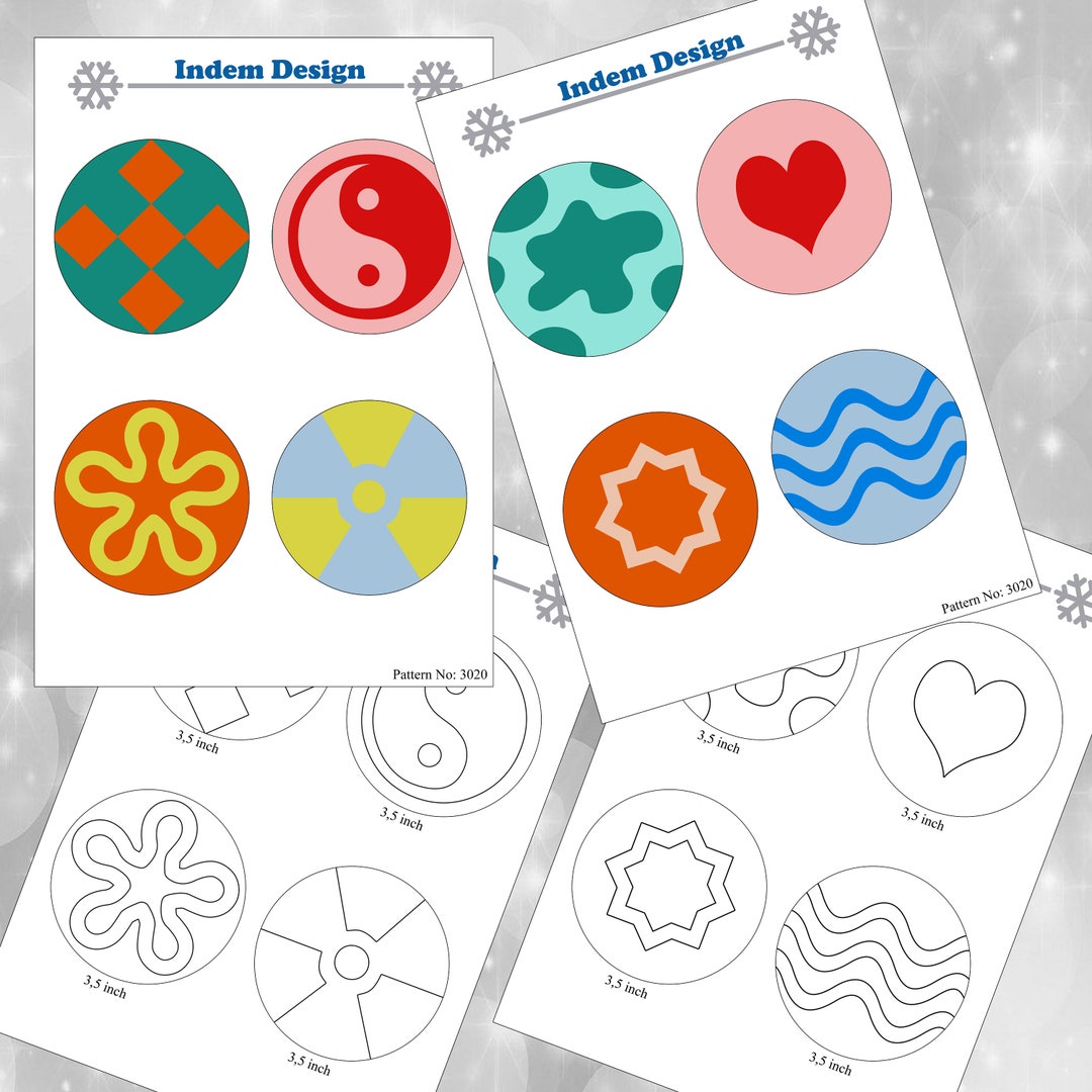 PDF Digital Car Coaster, 20 Pieces, Punch Needle Printable PDF, Punch ...