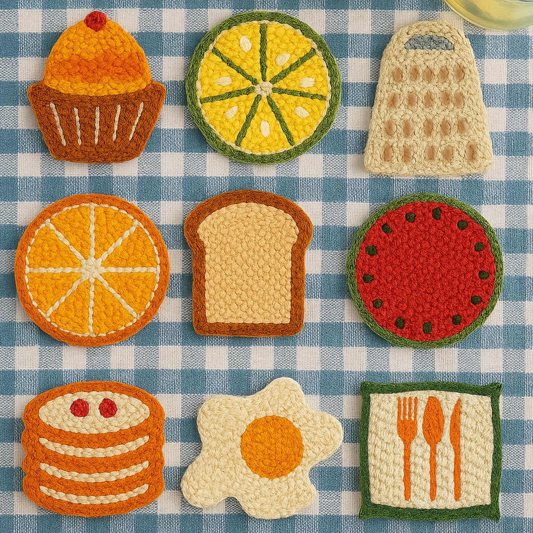 Punch Needle Coaster Patterns (10 Piece Printable PDF) - Etsy