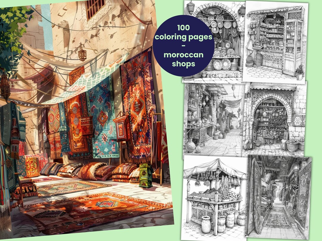 100 Moroccan Shop Coloring Pages, Traditional Moroccan Shop Front ...