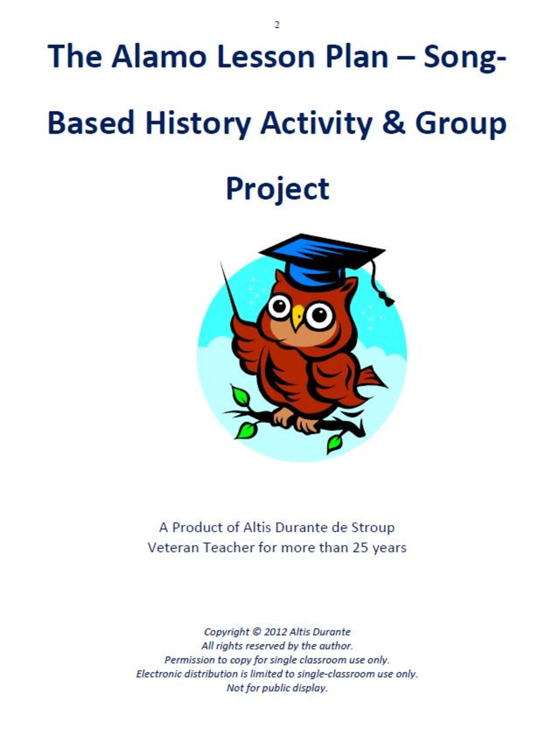 The Alamo Lesson Plan – Music History Activity & Group Project | Texas ...