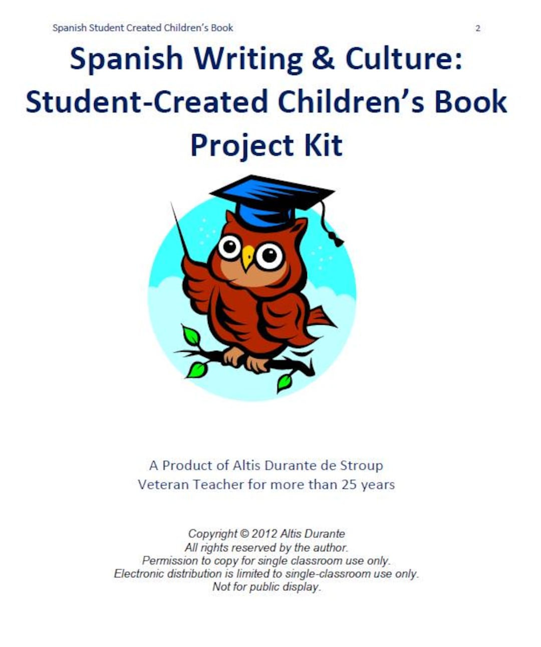 Children’s Story Project – Create a 25-page Spanish Children's Book! - Etsy