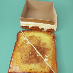 Fake Food Pop Art Gift Props Decor Storage Box Fake Grilled Cheese ...