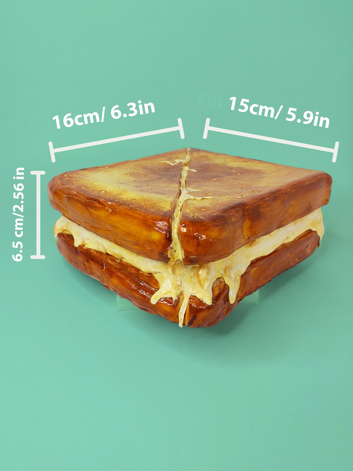 Fake Food Pop Art Gift Props Decor Storage Box Fake Grilled Cheese ...