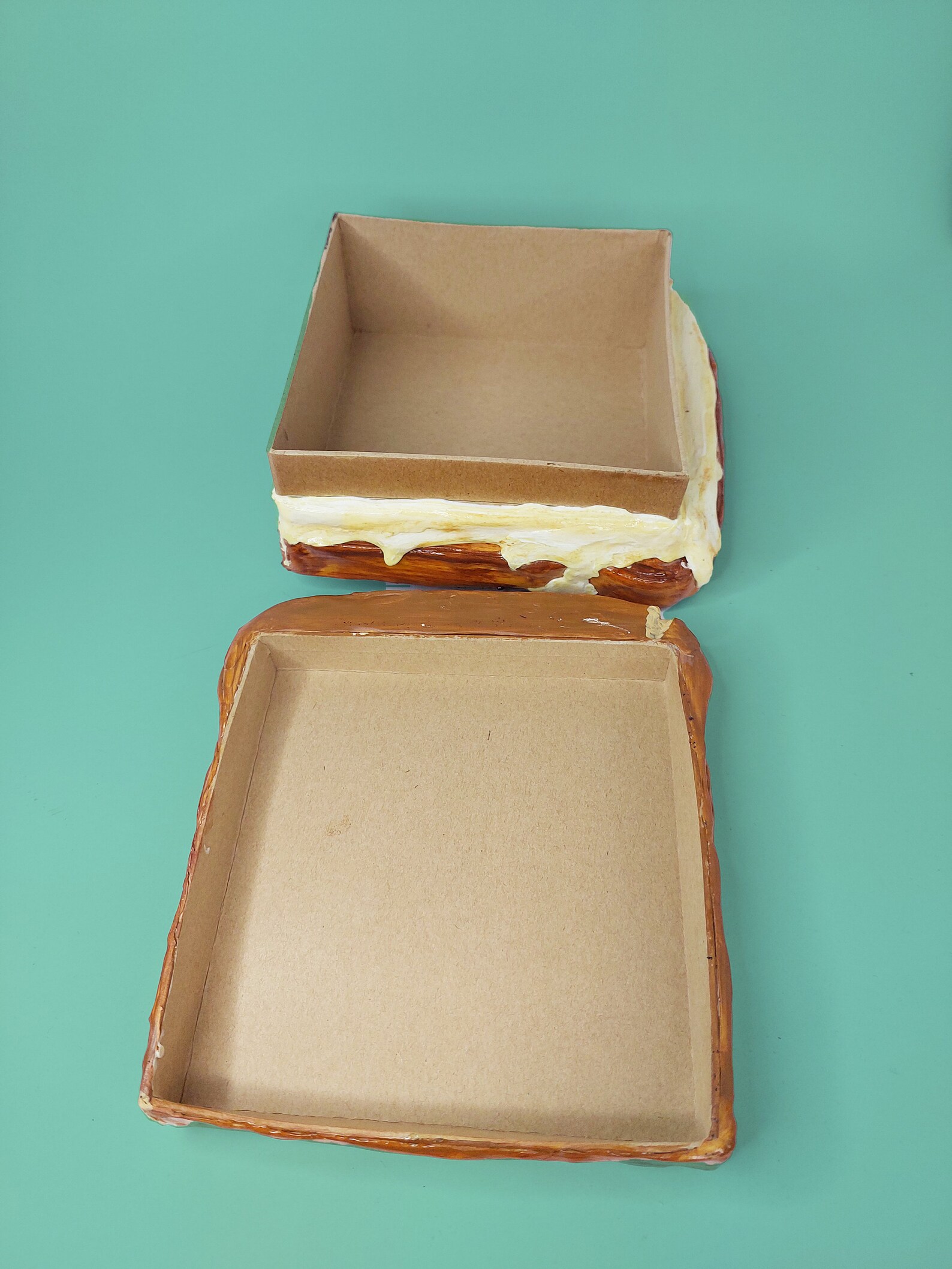 Fake Food Pop Art Gift Props Decor Storage Box Fake Grilled Cheese ...