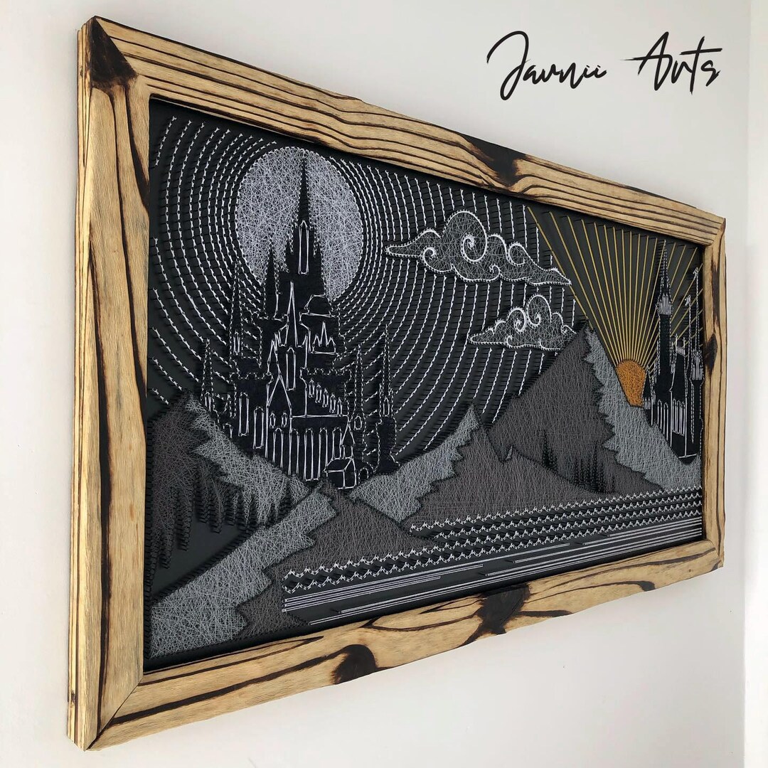 Big String Art Painting Imaging String Art Nail and Thread Art Amazing ...