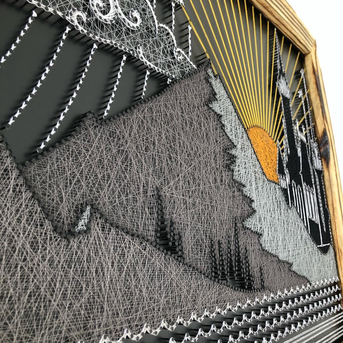 Big String Art Painting Imaging String Art Nail and Thread Art Amazing ...