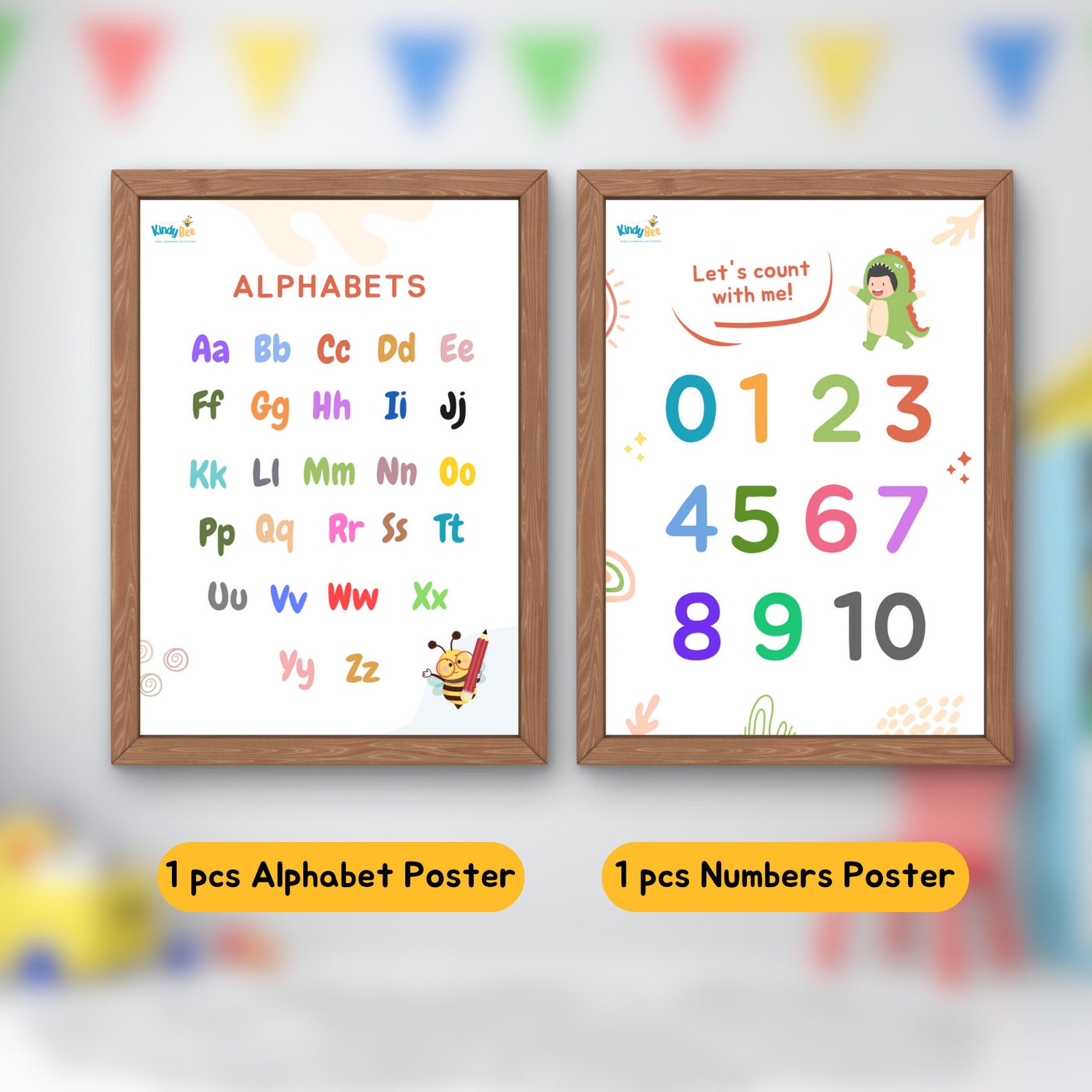 Alphabet and Number Posters, Children Activity, Printable Poster for ...