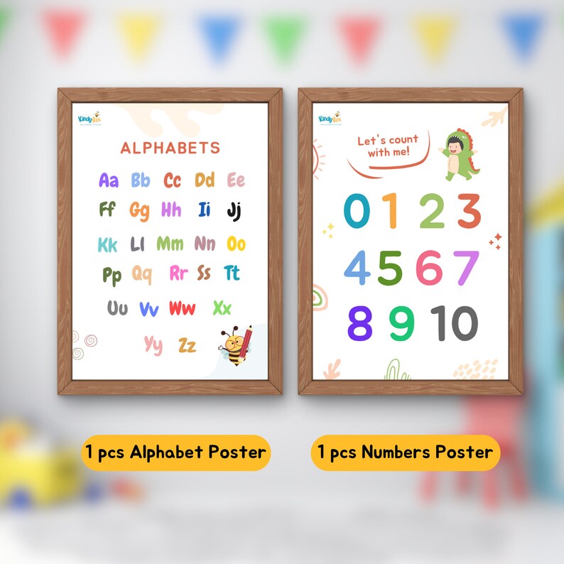 Alphabet and Number Posters, Children Activity, Printable Poster for ...