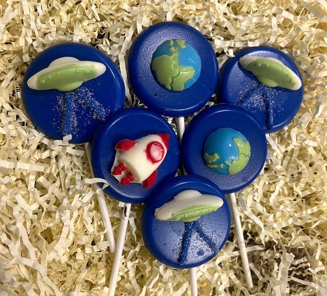 Spaceship Earth Space Chocolate Lollipops, Space Chocolate Pretzels ...