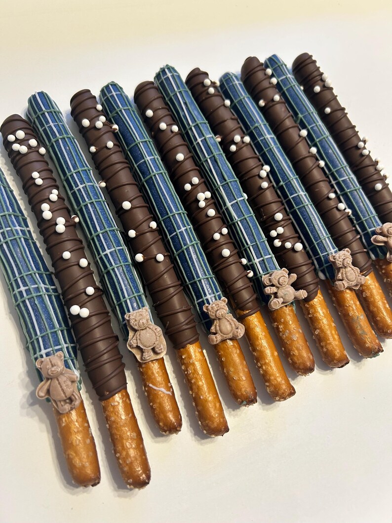36 TREATS - Polo Bear Teddy Themed Baby Shower Dessert Party Package ...