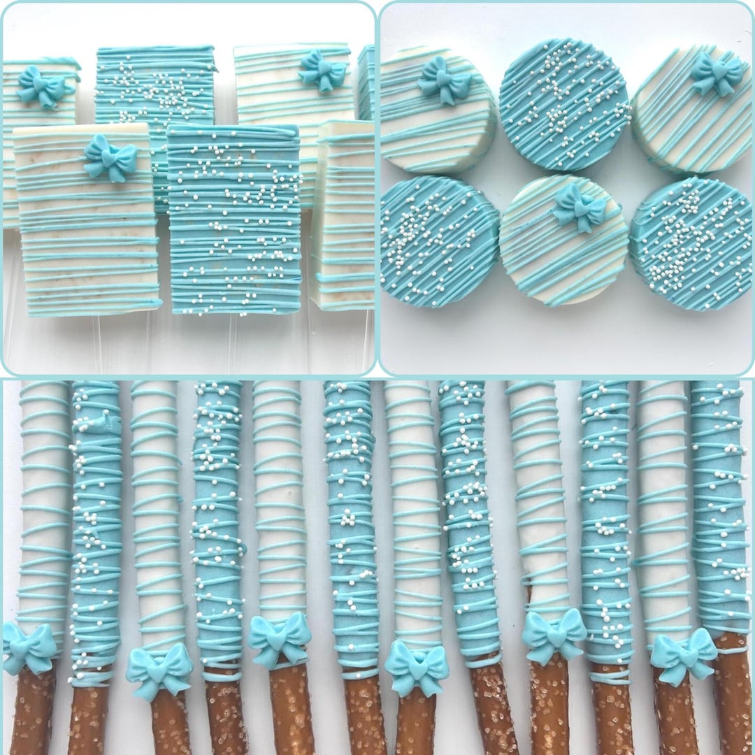 12 of Each - Blue Bow Dessert Table Treats, Bow Dessert Table Treats ...