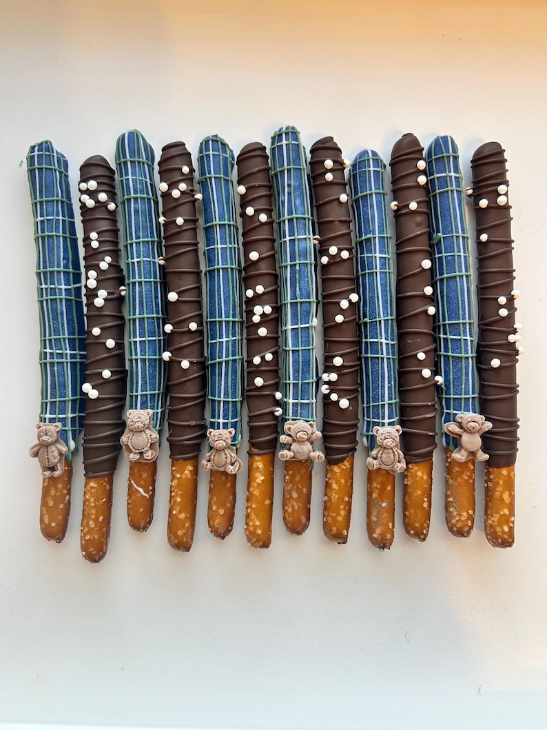 36 TREATS - Polo Bear Teddy Themed Baby Shower Dessert Party Package ...