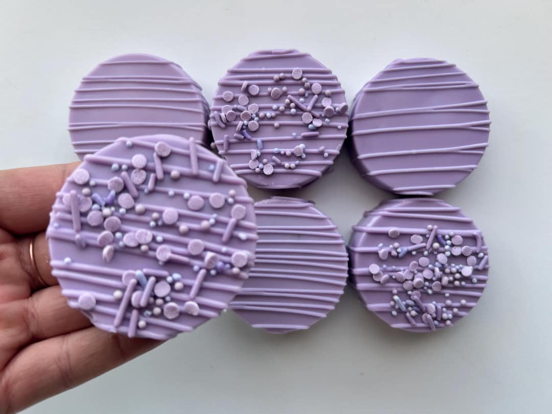 Lavender Chocolate Covered Oreos, Purple Oreos, Lavender Dessert Table ...