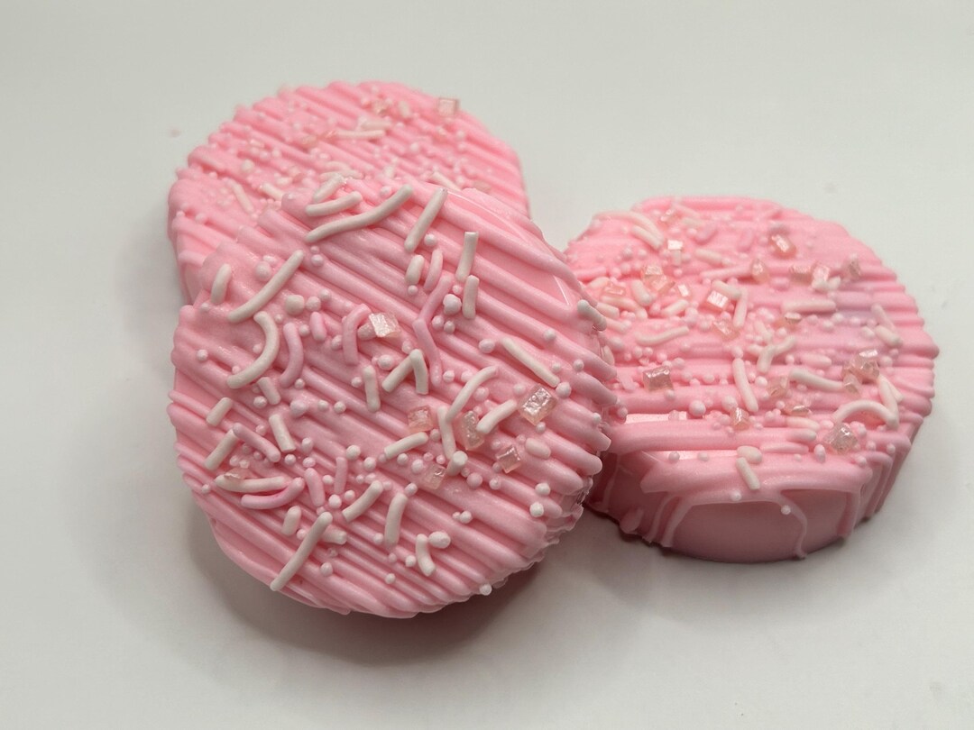 Baby Pink and White Chocolate Oreos, Light Pink and White Treats, Light ...