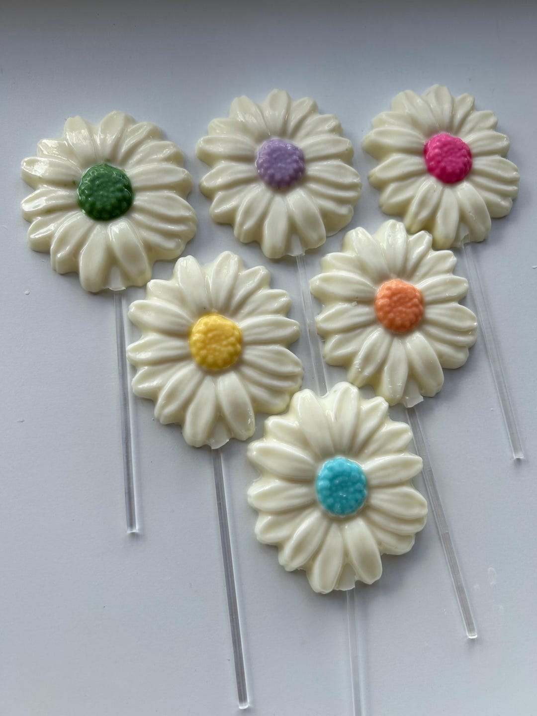 Daisy Rainbow Chocolate Lollipops, Daisy Flower Bouquet Chocolates ...