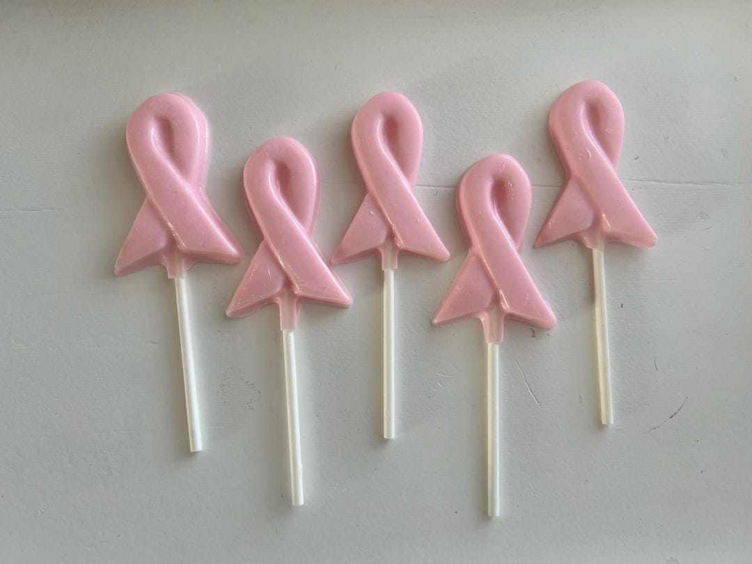 Breast Cancer Awareness Ribbon Chocolate Lollipops, Breast Cancer ...