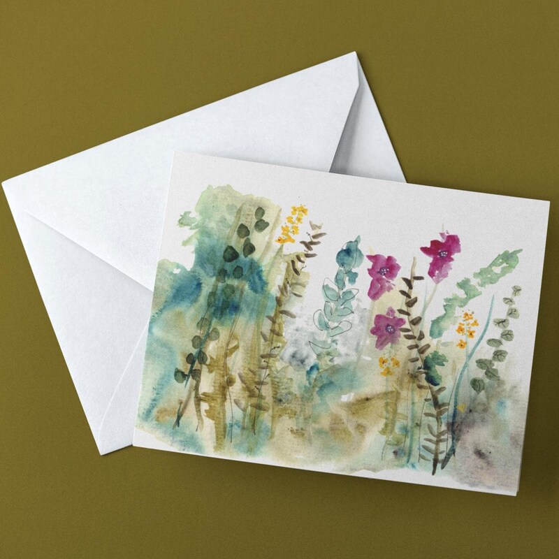 Watercolor Note Card - Etsy