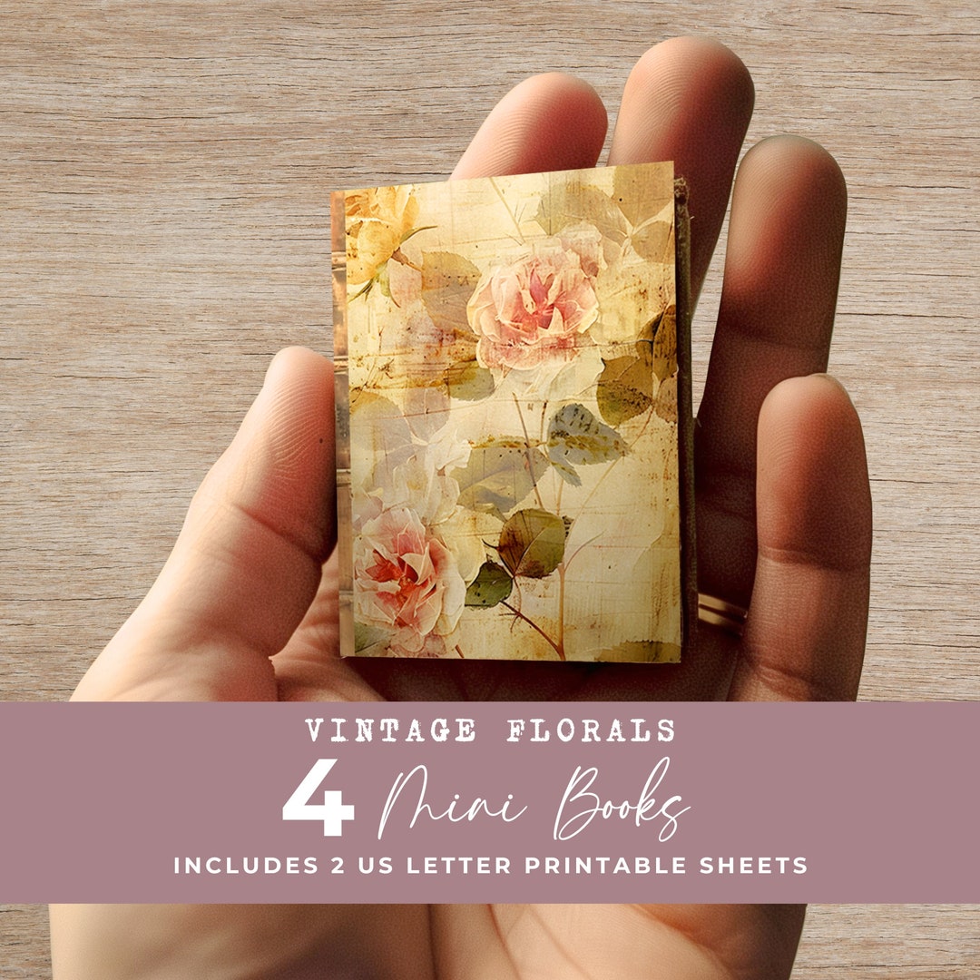 Mini Book Cover Download, Mini Book Junk Journal, Mini Book Covers ...