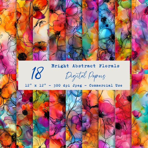 Abstract Floral Art - Etsy