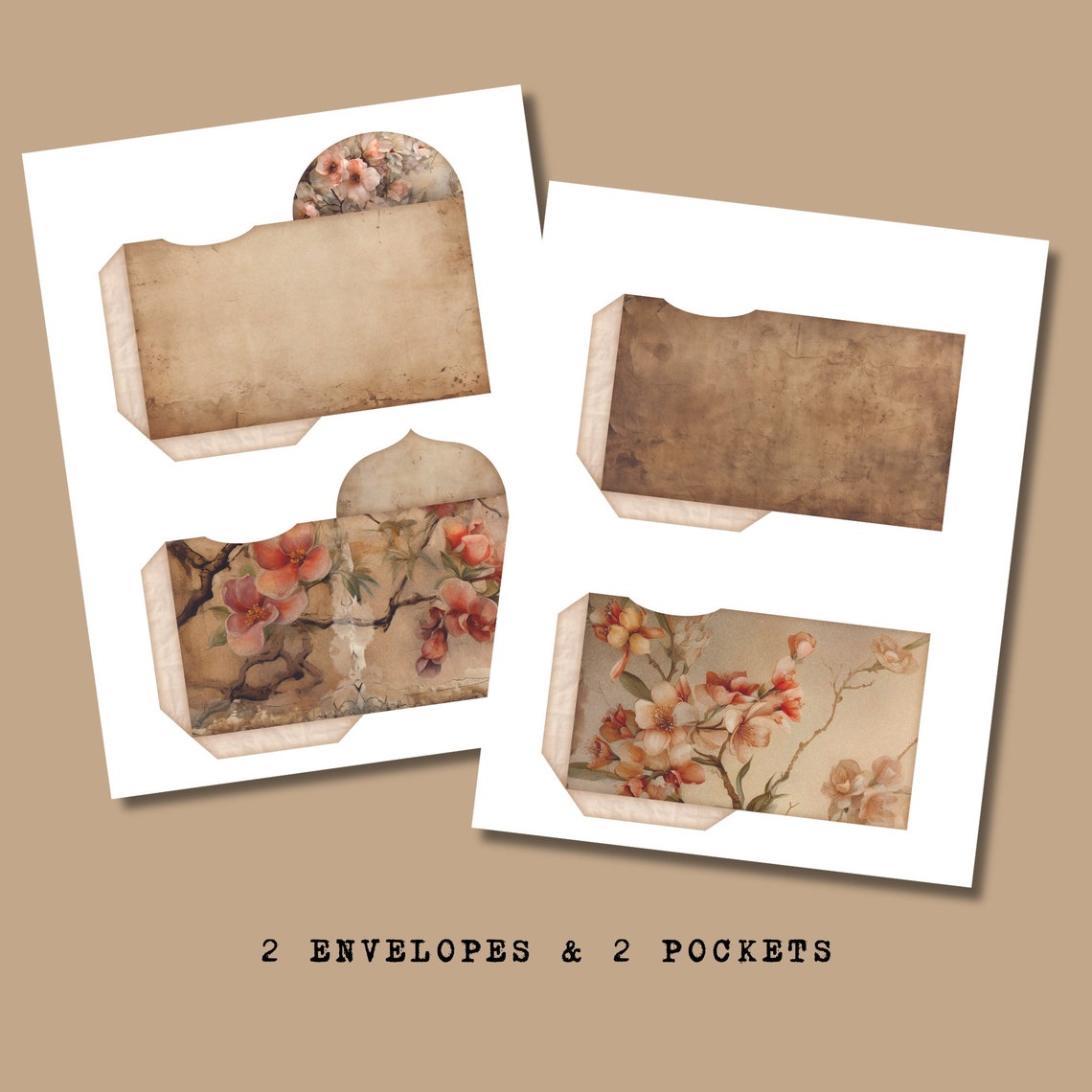 Junk Journal Digital Printout, Vintage English Rose Junk Journal, Folio ...
