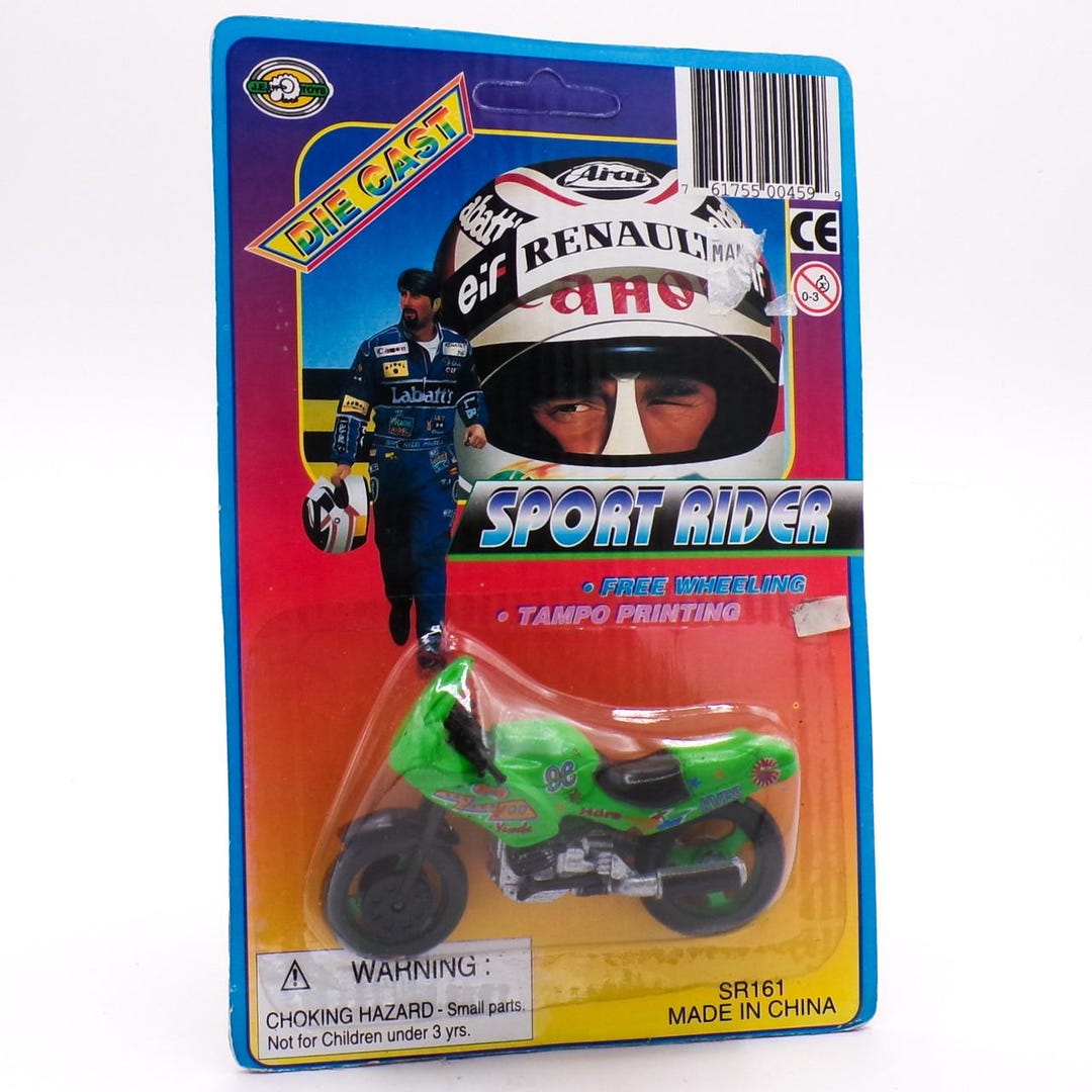 Vintage Green Die-cast Tampo Printed Racing Motorcycle Replica - Etsy