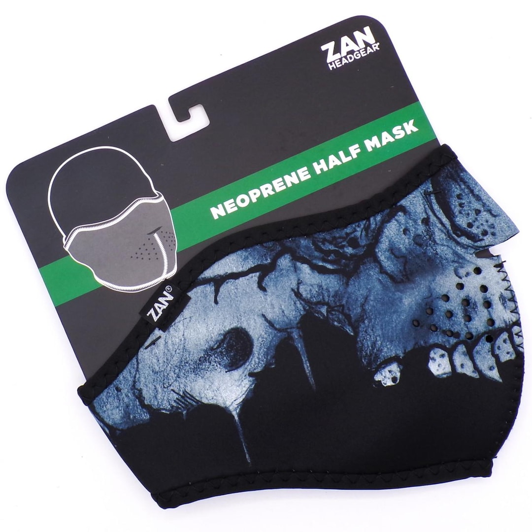 Midnight Skull Neoprene Half Face Mask - Etsy