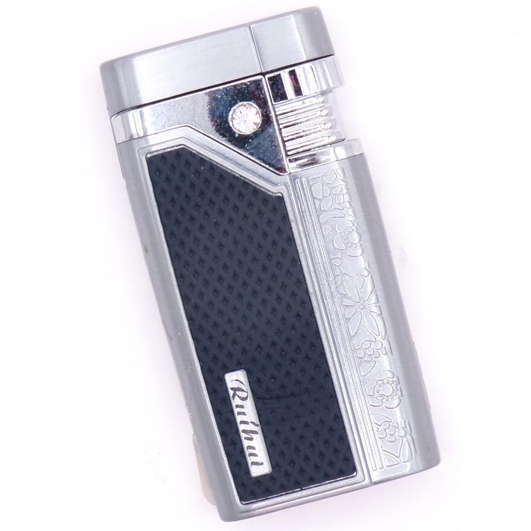 Engraved Silver Chrome Metal W/bling Ruihui Refillable Torch Lighter - Etsy
