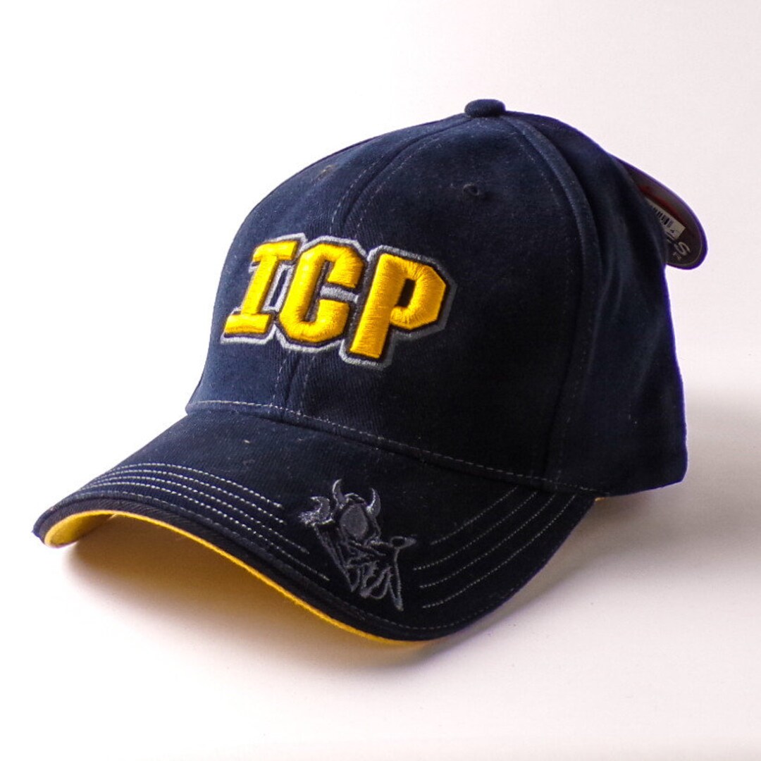 Vintage Dark Blue/gold Insane Clown Posse 'ICP' Brushed Cotton Fitted ...