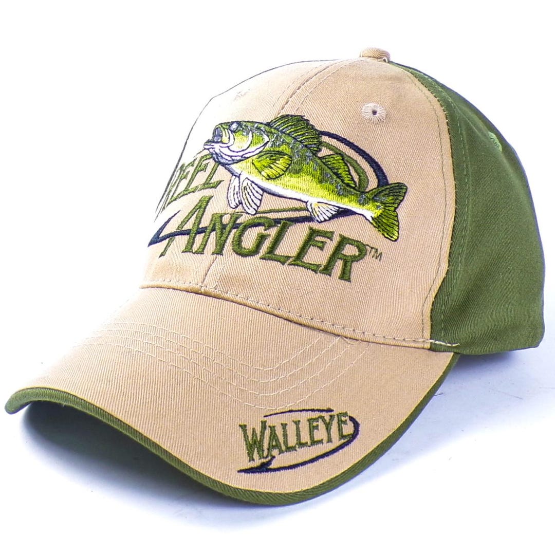 Reel Angler Green + Khaki 'walleye' Edition Adjustable Baseball Hat - Etsy
