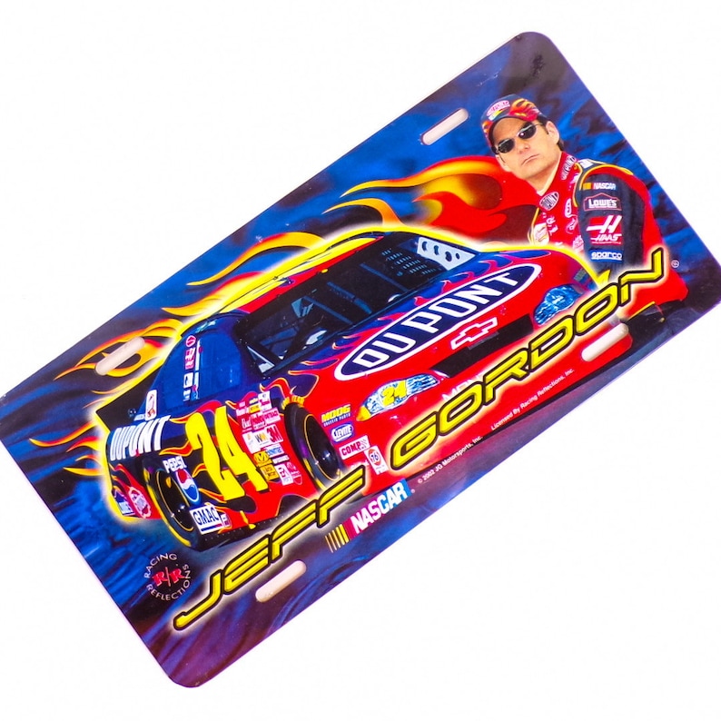 Vintage 2003 Jeff Gordon 24 NASCAR Collectible License Plate - Etsy