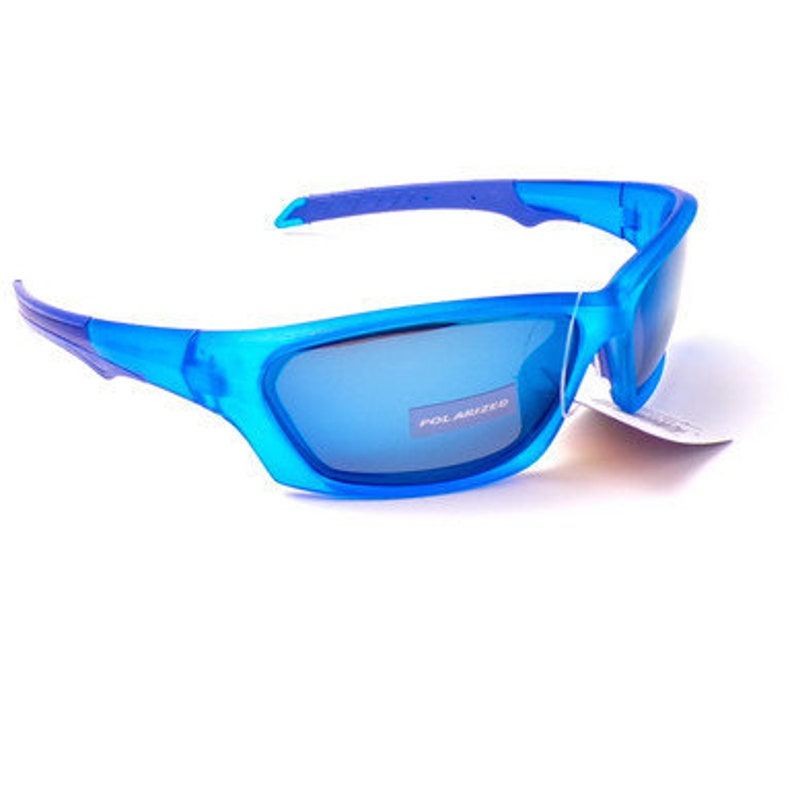 Translucent Blue Soft Touch TAC Polarized Wrap Sunglasses - Etsy