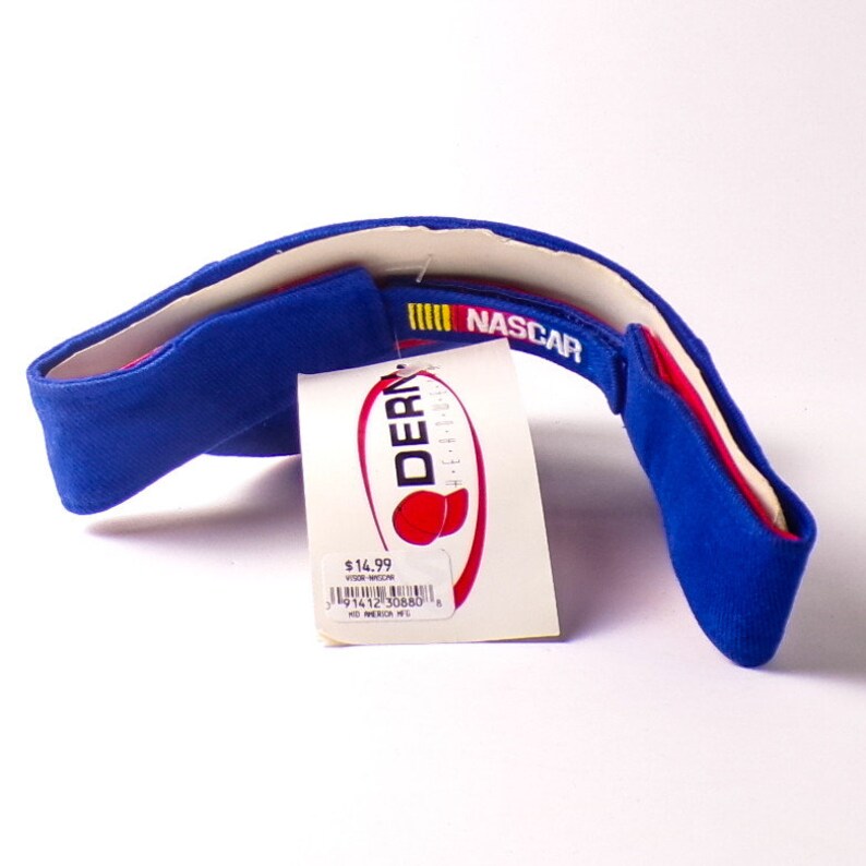 Vintage Blue/red NASCAR Racing Adjustable Visor - New - Etsy
