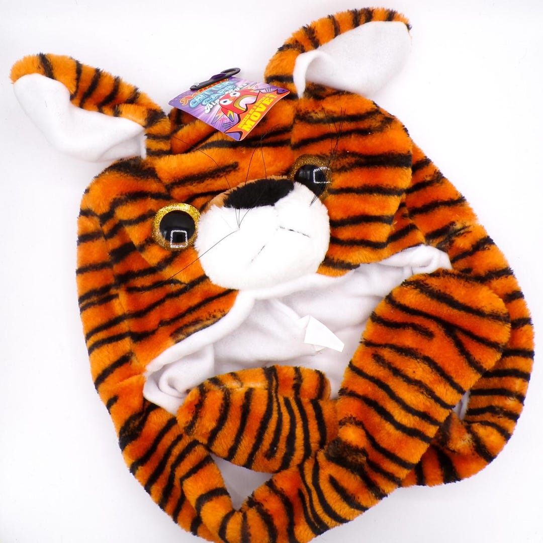 Big Eyes Action Critter Cap Tiger Hat W/moving Ears - Etsy