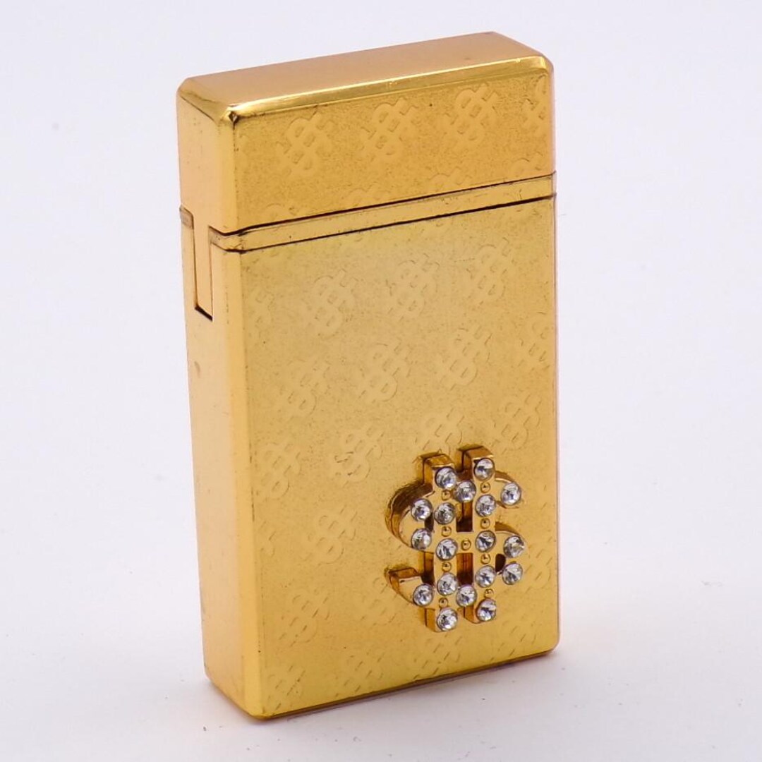 Gold Dollar Bill Sign Flip Top Torch Lighter With Bling - Etsy