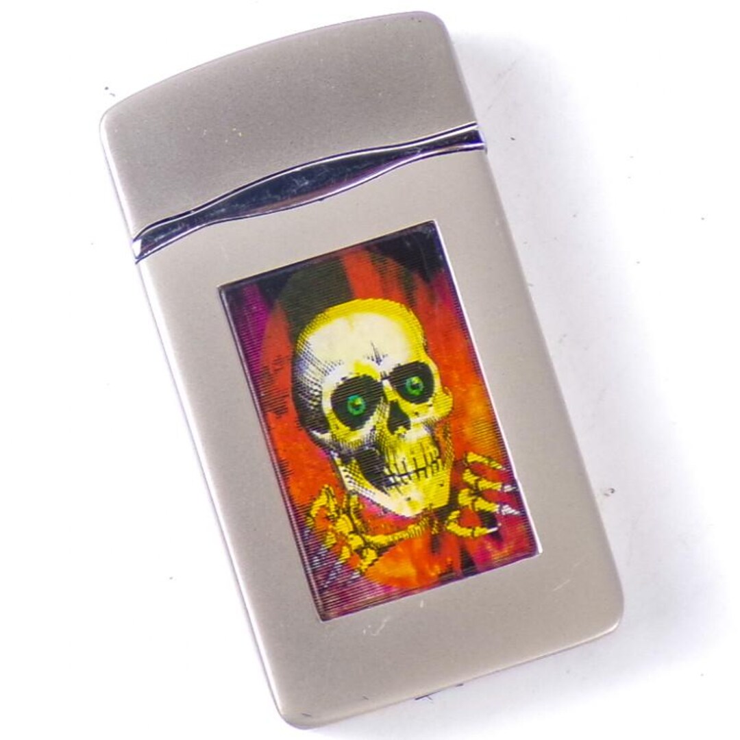 Screaming' Skull Led/holographic Flip-top Torch Lighter - Etsy