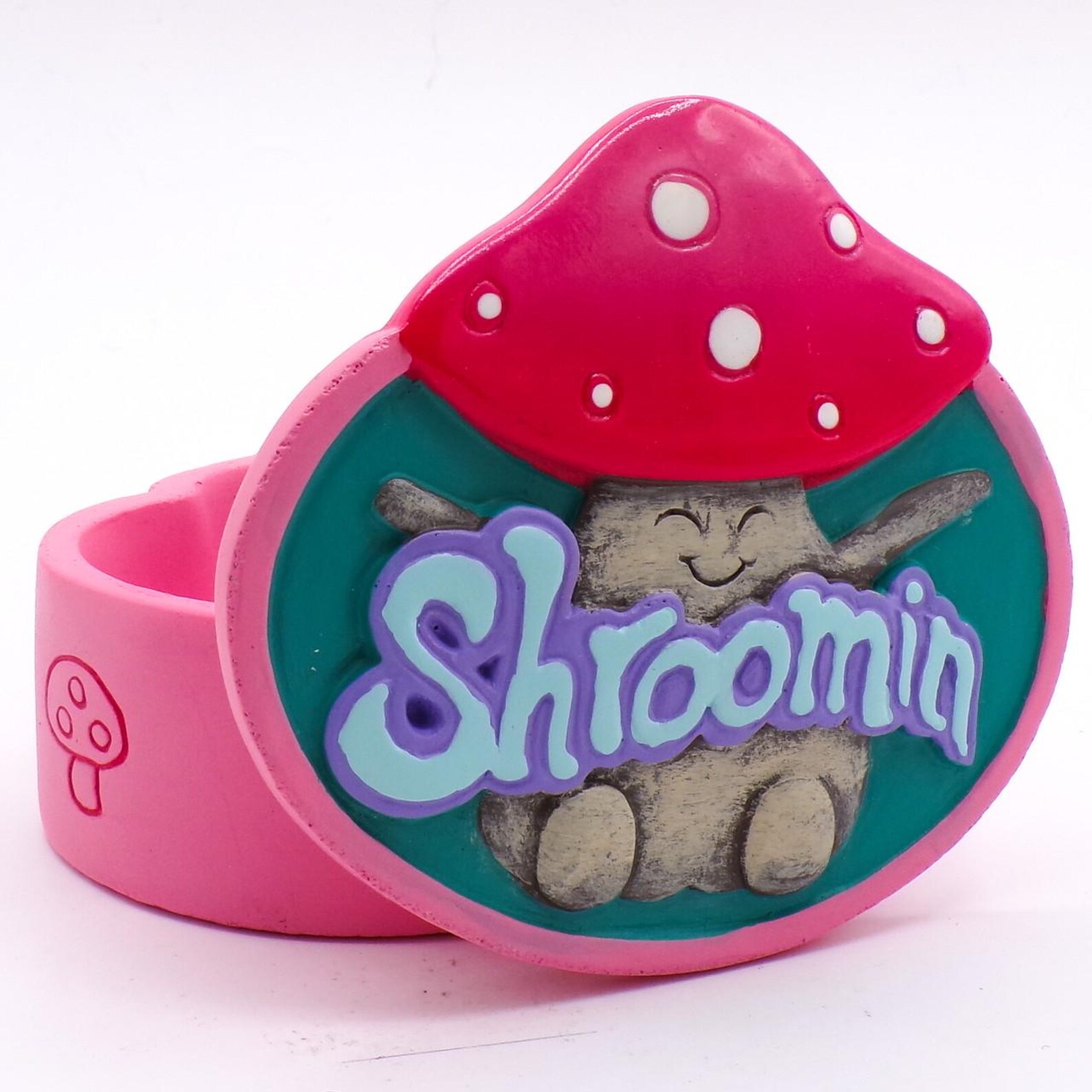 Pink 'shroomin' Molded Resin Mushroom Stash Box W/lid - Etsy