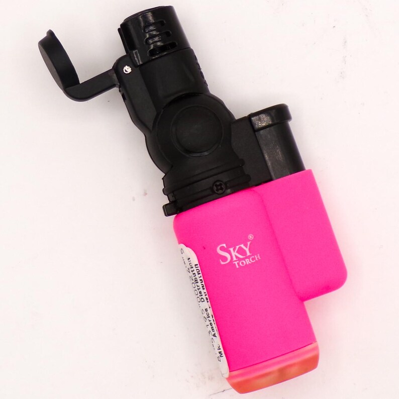 Two Neon Pink Mini Swivel Refillable Torch Lighters - Etsy