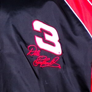 Vintage 2003 Black + Red Dale Earnhardt #3 Nylon Zip-up Racing Jacket ...