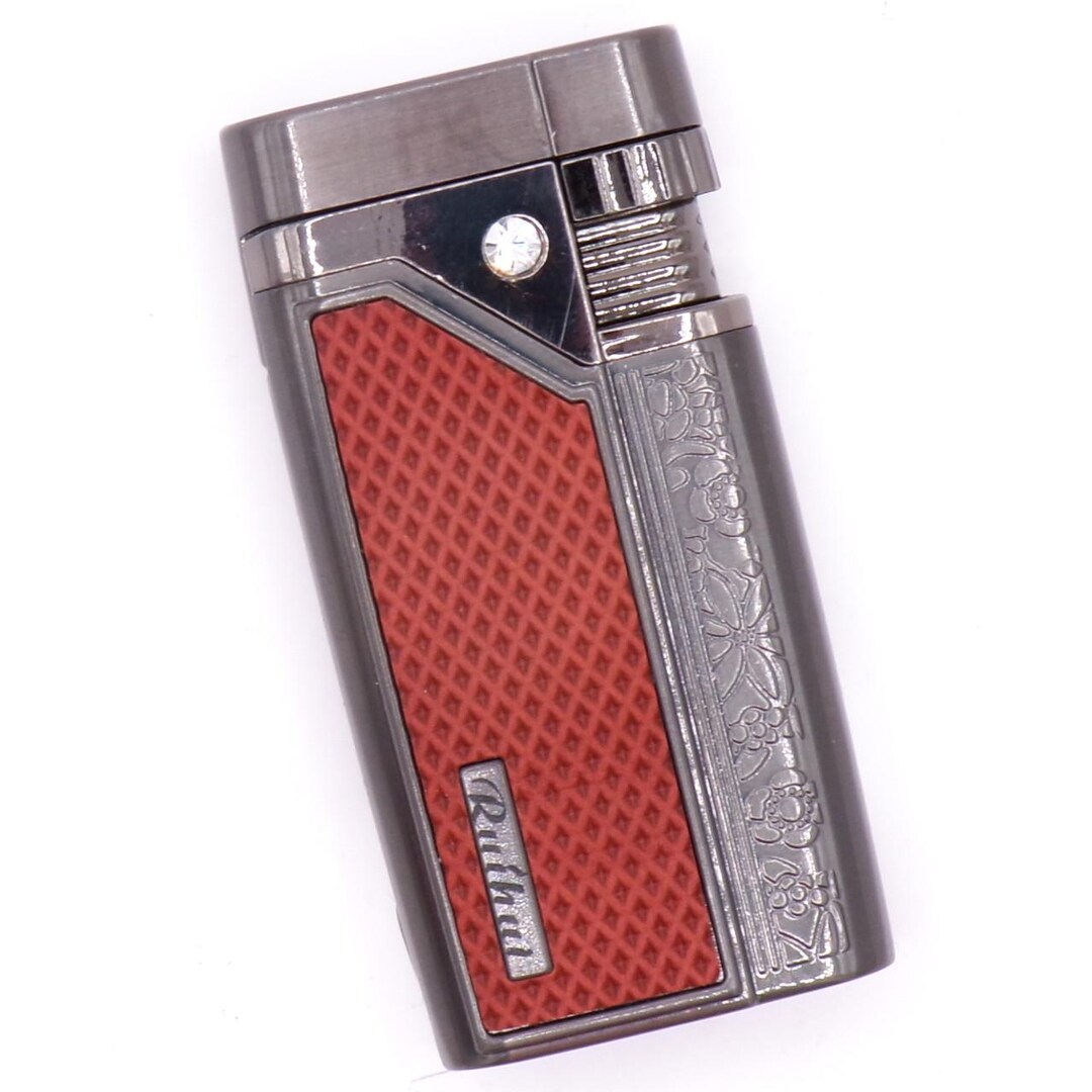 Engraved Pewter/brown Metal W/bling Ruihui Refillable Torch Lighter - Etsy