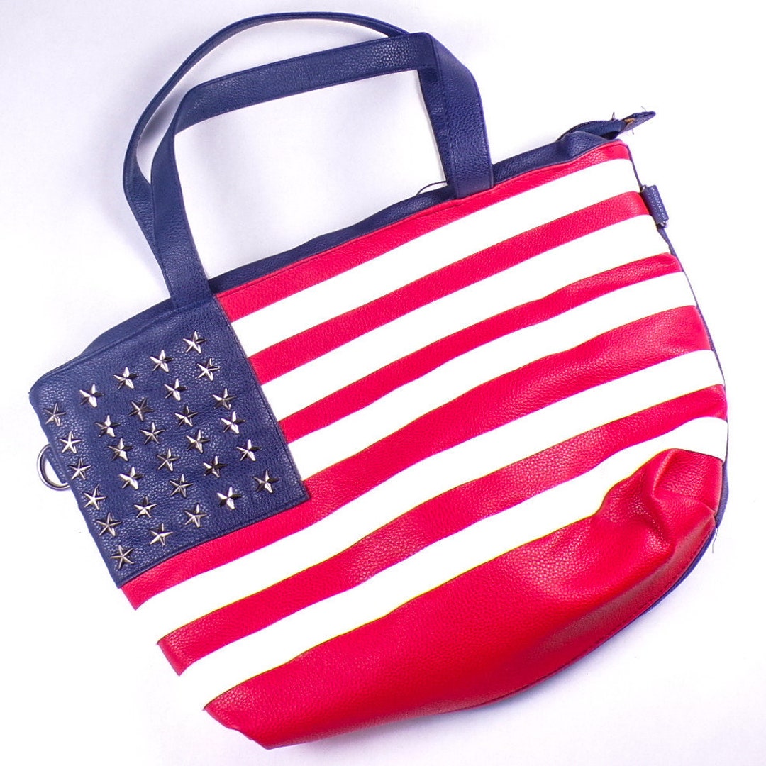 Large Feminas U.S. American Flag Purse/bag With Silver Stars - Etsy
