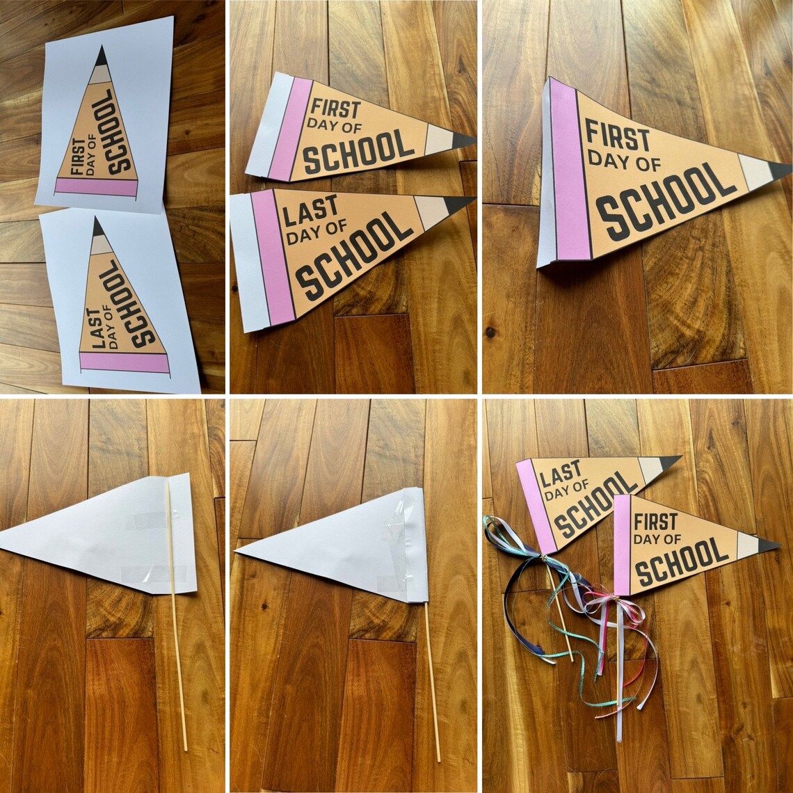 First Day of School Printable Sign. Pennant Flag for Back to School ...