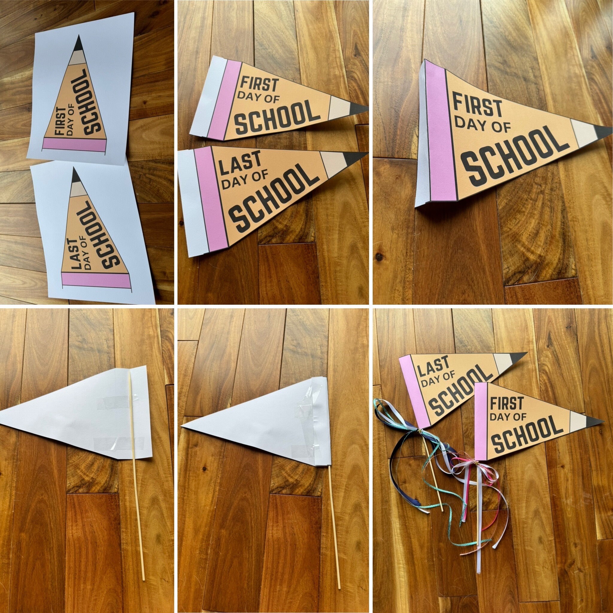 First Day of School Printable Sign. Pennant Flag for Back to School ...