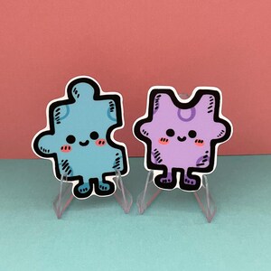 Puzzle Pieces - Couples Sticker Pack - 2 Matte Vinyl Stickers - Etsy
