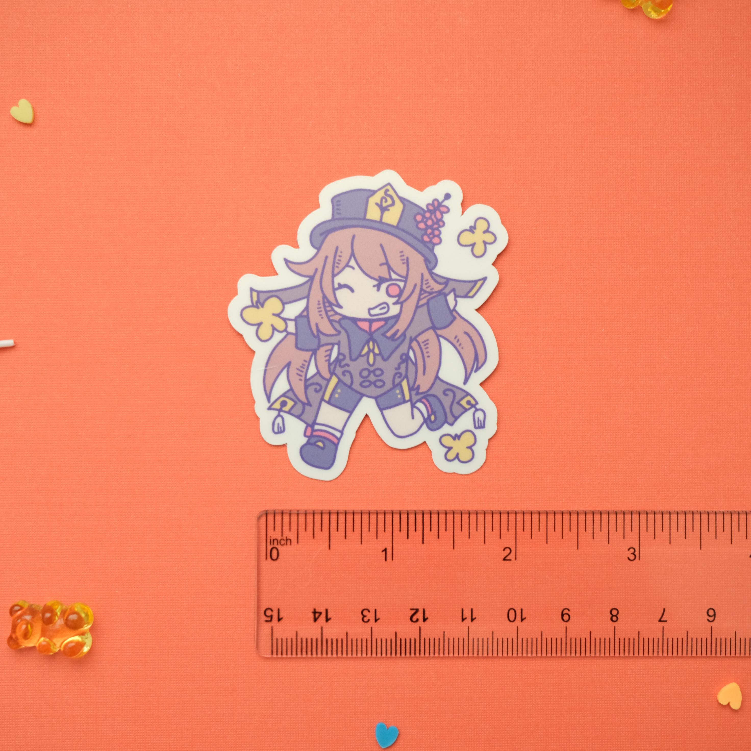 Hutao Genshin Impact Vinyl Sticker in Matte - Etsy