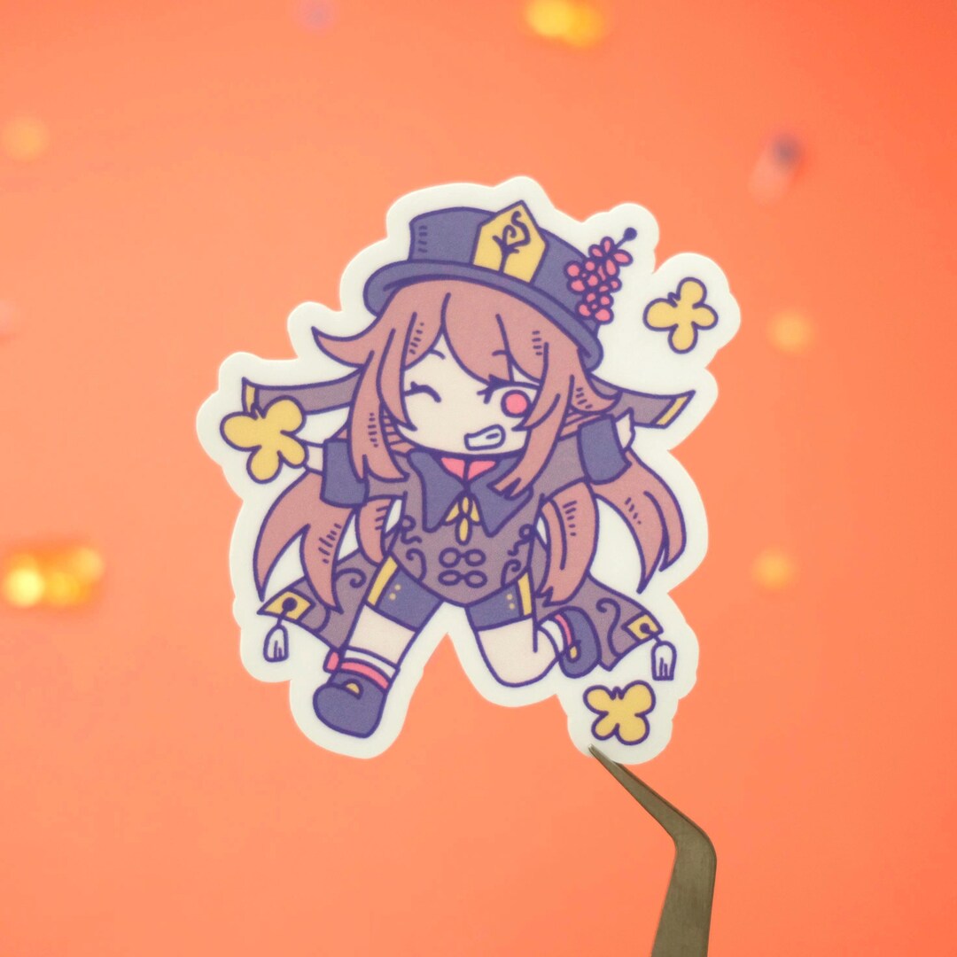 Hutao Genshin Impact Vinyl Sticker in Matte - Etsy