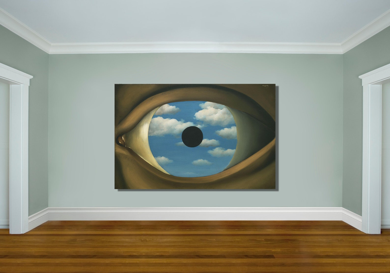 Rene Magritte's the False Mirror Artwork Poster Canvas,rene Magritte ...